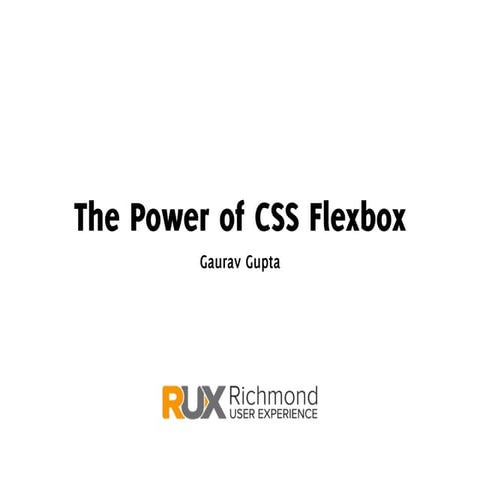 CSS Flexbox (flexible box layout) | PPT