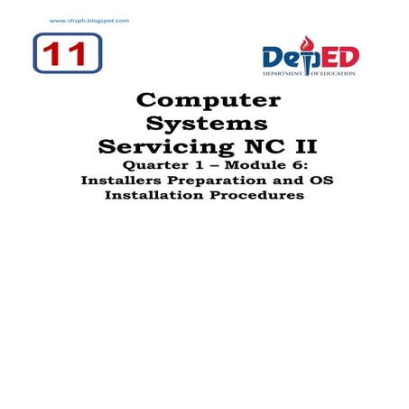 CSS G11 Module 6 Q1 computer systems servicing for grade 12 | PDF