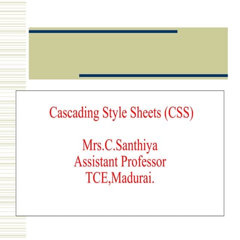 Css Lecture Notes Ppt