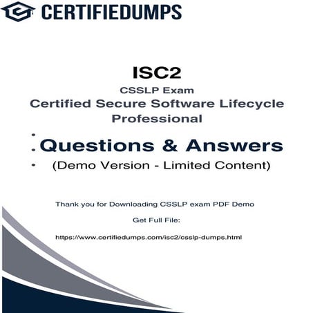 Master the CSSLP Exam with 2025 Practice Questions & Strategy | PDF