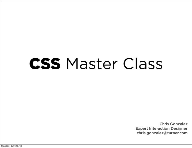 Css Master Class Part 1 