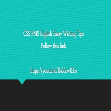 Css pms essay writing tips | PPT