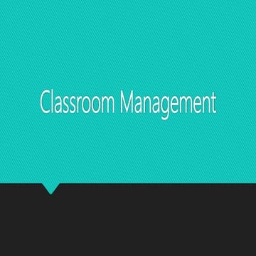 Classroom Management Tips | PPT