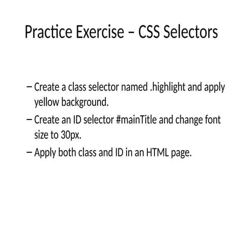 CSS_Practice_And_Diagram_PPT.pptx - Cascading SS | PPTX
