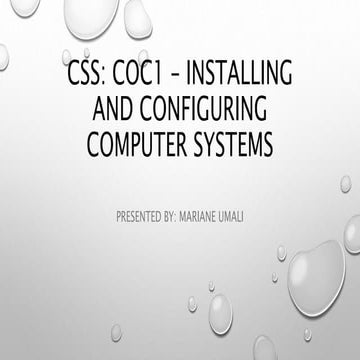 Csss | PPTX | Operating Systems | Computer Software and Applications