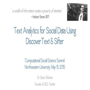 Text Analytics for Social Data Using DiscoverText & Sifter | PDF