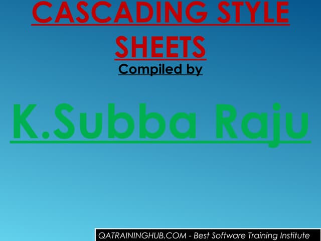 Css Training Tutorial Css3 And Css4 Essentials Ppt 7218