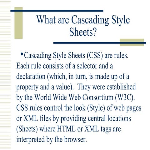 Cascading Style Sheets Css Tutorial Ppt 6986