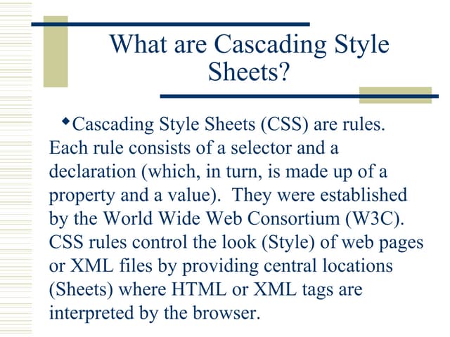 Cascading Style Sheets Css Tutorial Ppt