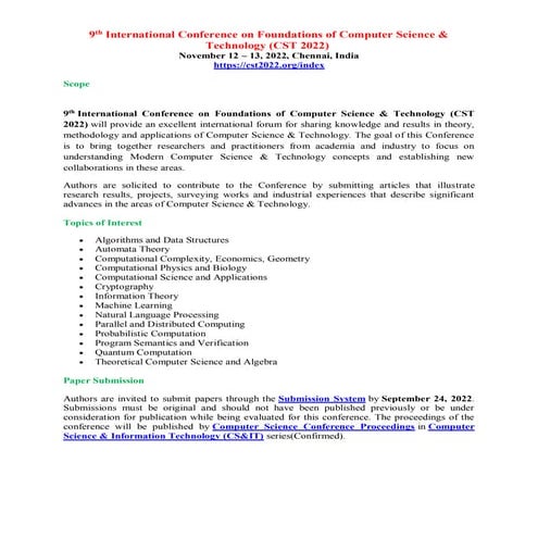 12th International Conference on Foundations of Computer Science ...