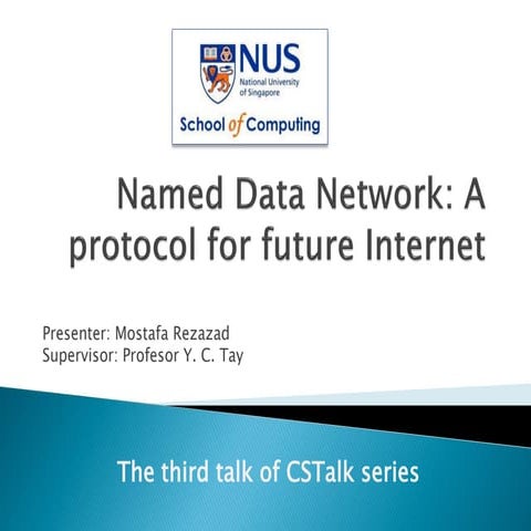 CSTalks - Named Data Networks - 9 Feb | PDF | Computer Networking | Computing