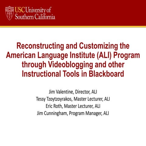 Reconstructing and Customizing the American Language Institute (ALI ...