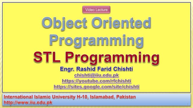 Object Oriented Programming Using C C Stl Programmingpptx