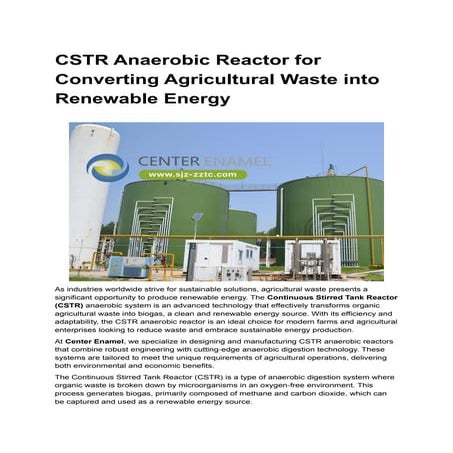 CSTR Anaerobic Reactor for Converting Agricultural Waste into Renewable Energy.docx