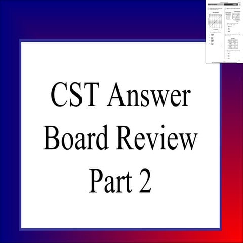CST Review Part 2 | PPT