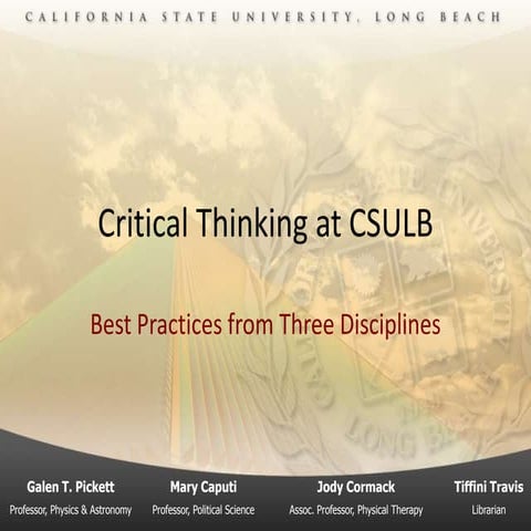 Csulb assessment forum presentation | PPT