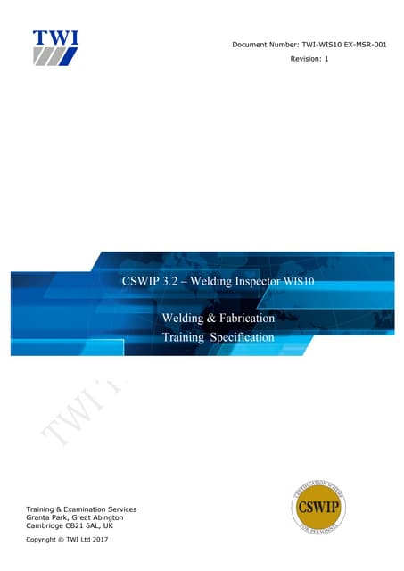 Cswip 3.1 question & Answers | PDF