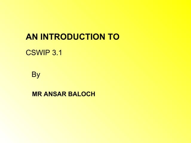 Cswip 3.1 question & Answers | PDF