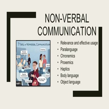 communication skills non verbal communication | PPTX