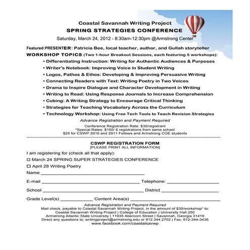 Cswp spring conference flyer | PDF