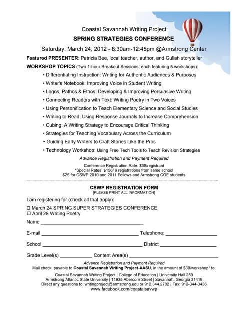 Cswp spring conference flyer | PDF