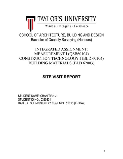 site visit report (final) | PDF