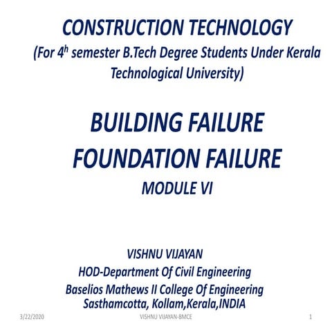 BUILDING FAILURE- FOUNDATION FAILURE | PDF