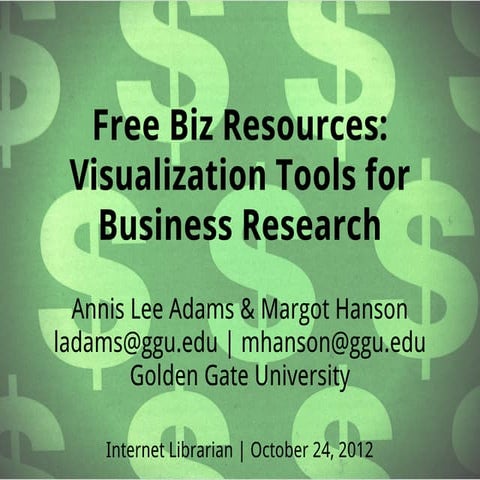 Free Biz Resources: Visualization Tools for Business Research | PPT