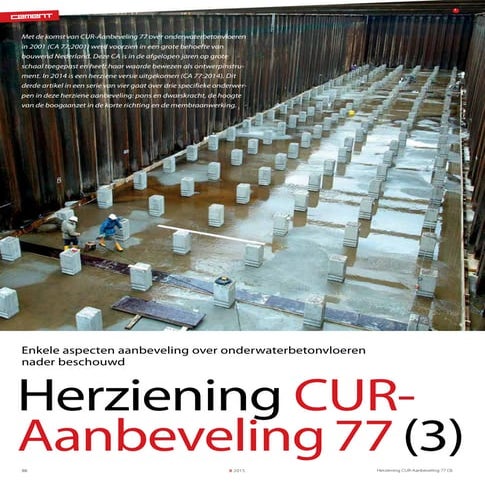 Cement 2015/8: Herziening CUR-Aanbeveling 77 (deel 3) | PDF