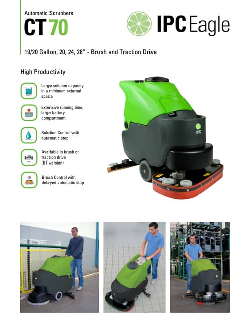 IPC Eagle CT40-B50 Automatic Floor Scrubber | PDF | Home Appliances ...
