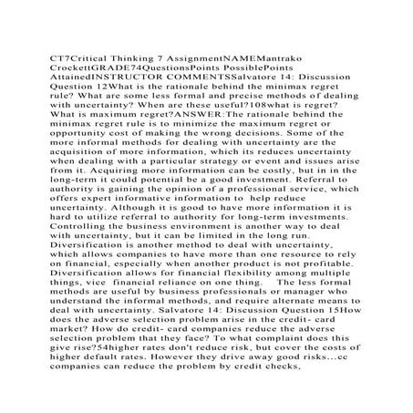 CT7Critical Thinking 7 AssignmentNAMEMantrako CrockettGRADE74Quest.docx