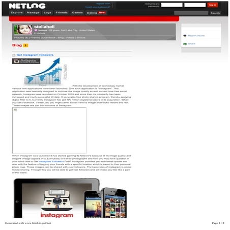 Stella Hell's blog on Netlog | PDF