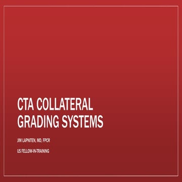 CTA Collateral Scoring system- RADIOLOGY 2 | PPTX