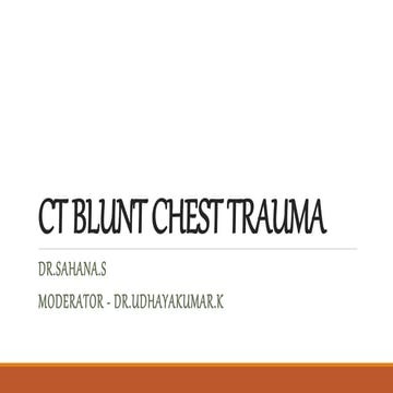 Ct blunt chest trauma | PPTX