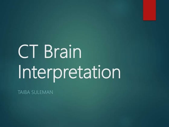 Basic reading computed tomography (ct) of brain | PPT