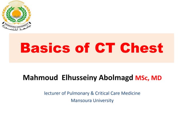 Approach to ct chest 578 | PPT