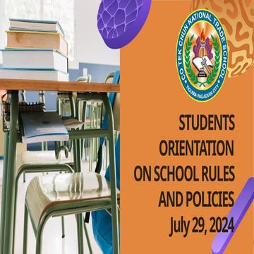 Student Orientation PowerPoint Presentation | PPTX