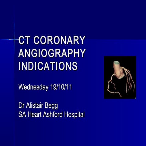 CT Coronary Angiography (CTCA) | PPT
