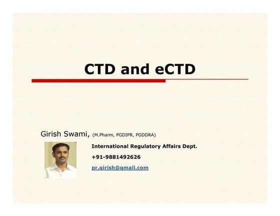 Common Technical Document (CTD) | PPT