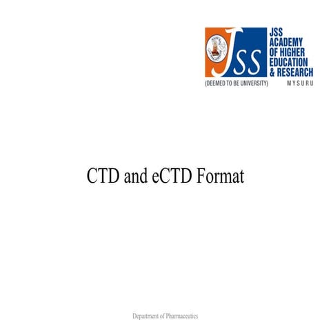 CTD and eCTD | PDF