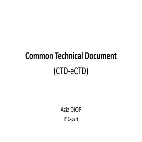 Common Technical Document | PDF