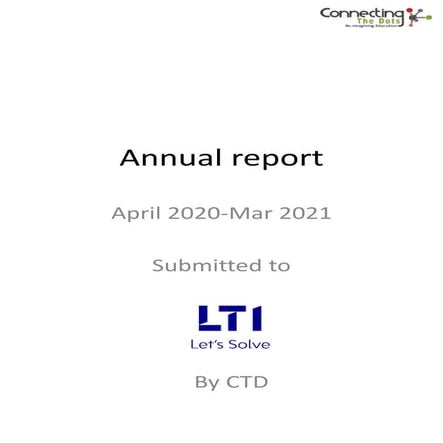 CTD Annual Report April 2020- March 2021.ppt