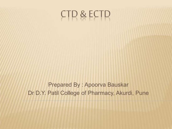 CTD and eCTD | PDF | Pharmaceutical Drugs | Medical Health