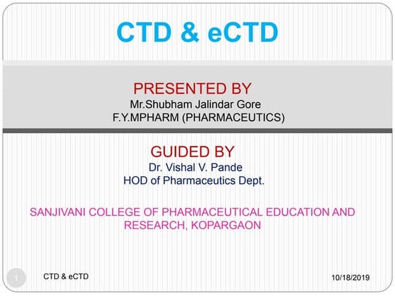 CTD and eCTD | PDF | Pharmaceutical Drugs | Medical Health