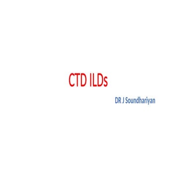 CTD ILD classification and type of CTD ILD | PPTX