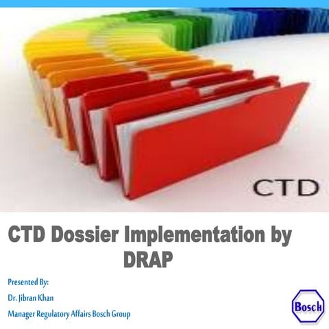 Common Tecnical Dossier (CTD) implementtion in Pakistan | PPTX