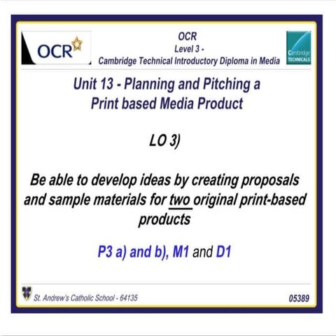 Ctec media unit 13 LO3 | PPT