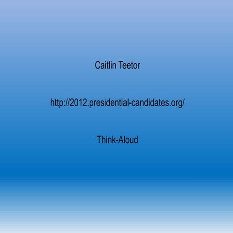 2012 Presidential Candidates | PPT