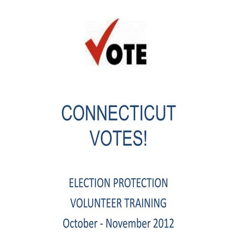 Ct Election Protection Training | PPTX