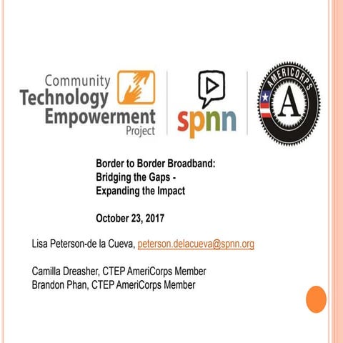 CTEP presentation border to border broadband 2017 | PPT